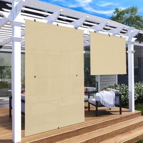 Roll up patio shades store